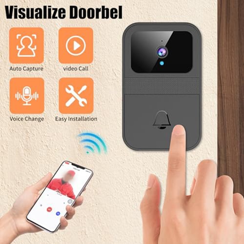 For Home Security Smart Video Doorbell Two-way Audio HD Camera Battery ...