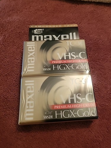 Pack Of 2 Maxwell VHS-C TC-30 HGX-Gold Premium High Grade Video Tapes ...