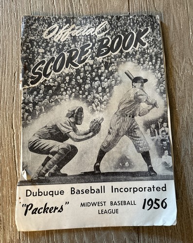 1956 DUBUQUE PACKERS MIDWEST LEAGUE BASEBALL PROGRAM Score Book | eBay