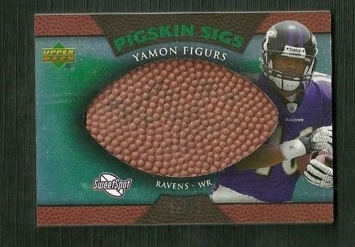 YAMON FIGURS 07 UD SWEET SPOT PIGSKIN SIGS AUTO LEATHER FOOBALL RAVENS ...