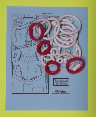 1988 Gottlieb / Premier Excalibur Pinball Machine Rubber Ring Kit | eBay