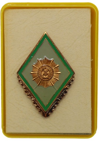 Authentic East German Officer Military Academy MDI Badge Back w Case ...