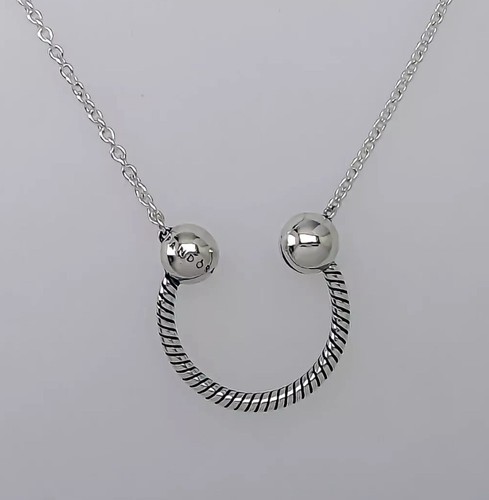 Pandora Silver 925 Pendant Horseshoe Necklace Component 392747C00-45 ...