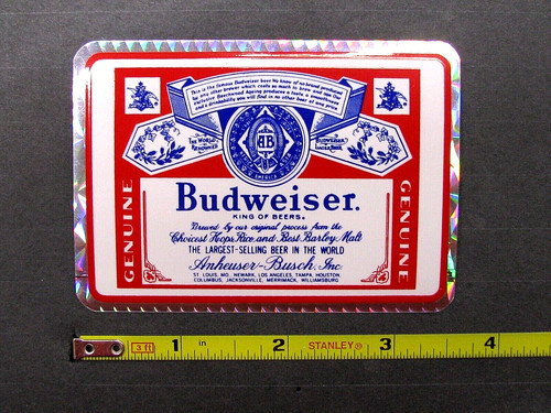 "Budweiser" Vintage Original Drag Racing Sticker *** NHRA U.S ...