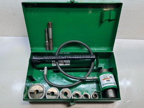 Greenlee 767 Hydraulic Pump & Ram with Stainless Steel Dies Punches 1/2 ...