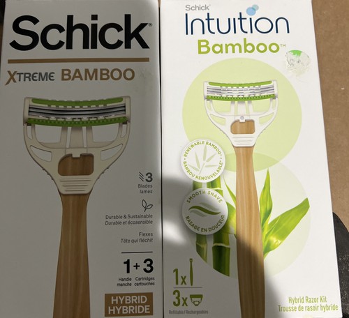 Schick Xtreme 3 Bamboo Hybrid Disposable Razor 1 Handle 3 Cartridges ...