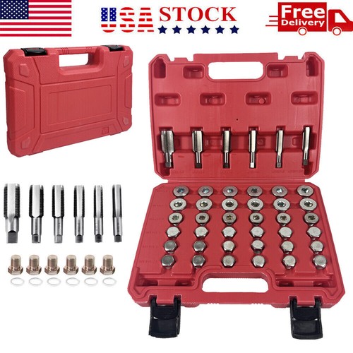 Oil Drain Plug Tap Thread Repair Kit Oil Pan Screws Rethread Tool Set ...
