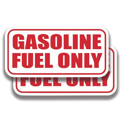 GASOLINE FUEL ONLY DECAL 2 Stickers Bogo Car Bumper Truck 2 for 1 | eBay