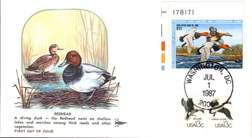 #RW54 Redhead Ducks Plate Gillcraft FDC (0241987RW54002) | eBay