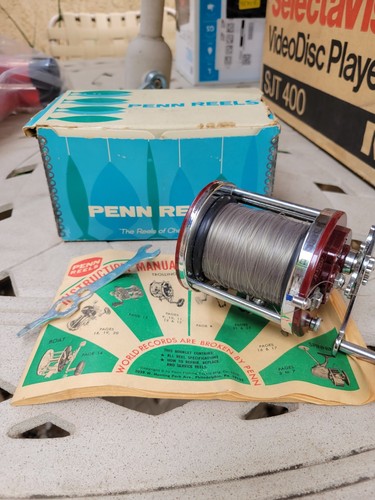 VINTAGE PENN JIGMASTER 500M FISHING REEL W/ BOX,PAPERS, & HARDWARE | eBay