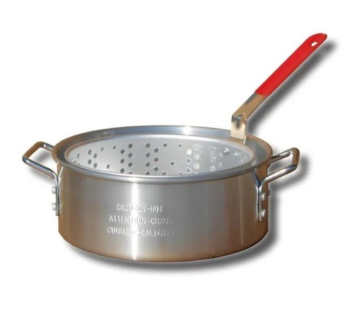 King Kooker KK2 Aluminum Fry Pan w/ Punched Aluminum Basket, 9-Quart ...