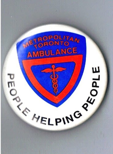 1980s Metropolitan Toronto Ambulance 2"+ Pinback Button Advertising ...