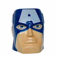 NEW DISNEY STORE Sculptured Captain America Ceramic Coffee Mug Cup ...