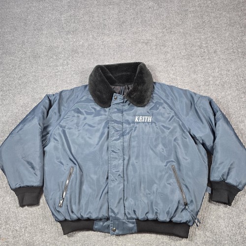 Walls Blizzard-Pruf Jacket Mens XL Blue Insulated Bomber Faux Fur ...