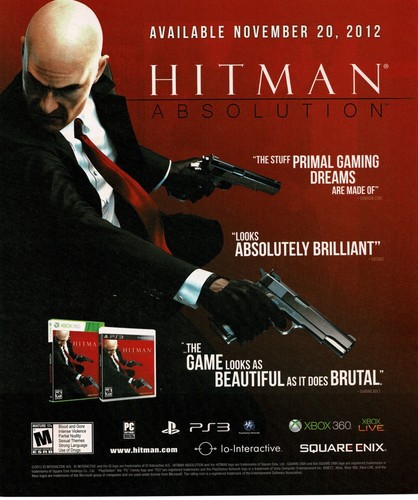2012 Hitman Absolution Video Game Vintage Print Ad | eBay