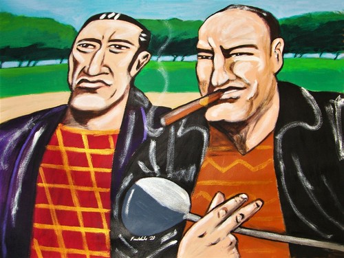 THE SOPRANOS PRINT poster tony james gandolfini furio cigar golf club ...