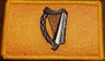Irish Ireland Harp Flag Patch W/ VELCRO® Brand Fastener Gray & Black ...