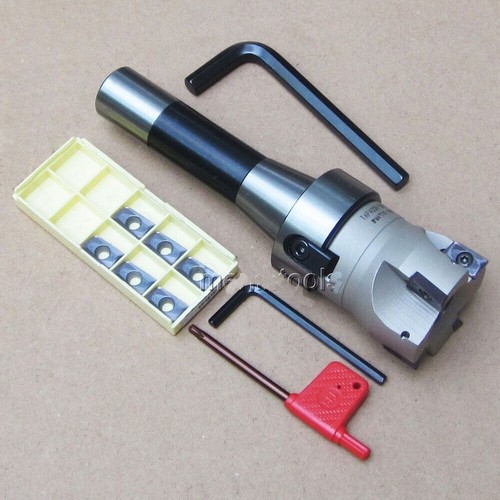 400R 50MM Face Mill+R8 FMB22 Arbor+10pcs APMT1604 Inserts + Wrench Set ...
