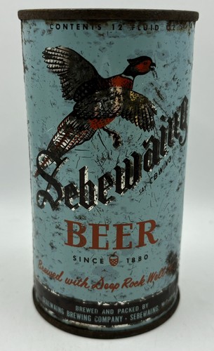 Vintage Sebewaing Beer Michigan Brewery Advertising Old Flat Top Tin ...
