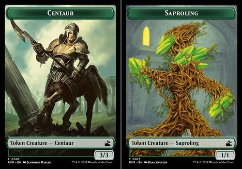MTG Centaur (0010) // Saproling (0012) Double-Sided Token - Foil NM ...