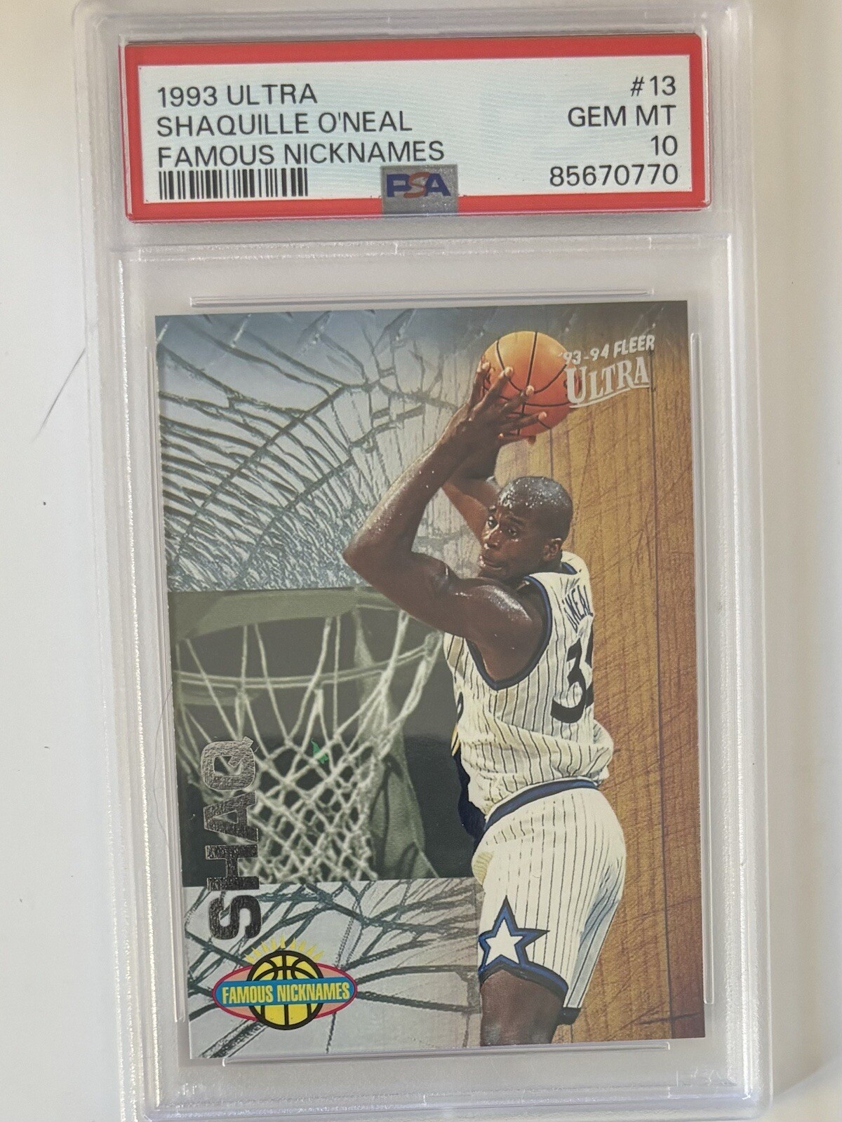 Shaquille O'Neal 1993 Fleer Ultra #13 Famous Nicknames Price Guide ...