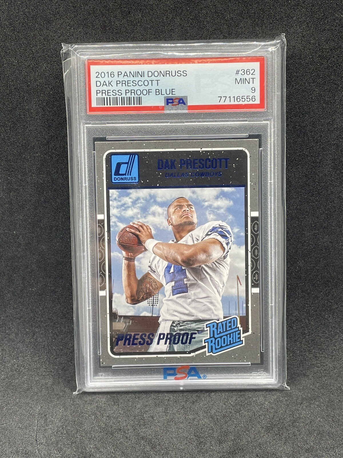 Dak Prescott 2016 Donruss #362 Press Proof Blue PSA 9 Price Guide ...