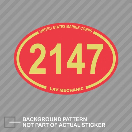 United States Marine Corps 2147 MOS LAV Mechanic Sticker Decal Vinyl ...