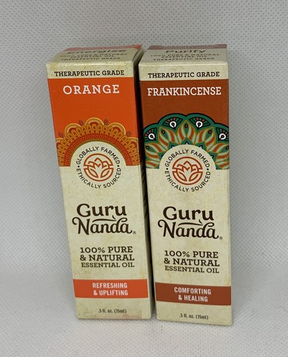 2x Guru Nanda Aromatherapy Frankincense And Orange Pure Natural ...
