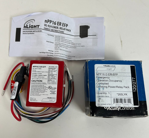 Acuity nLight NPP16-D-ER-EFP Emergency Power/Relay Pack 120-277V Dimmer ...