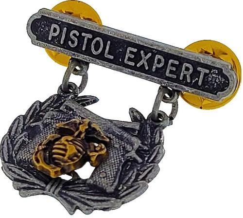 USMC US Marine Corps PISTOL QUALIFICATION EXPERT Shooting Custom Badge ...