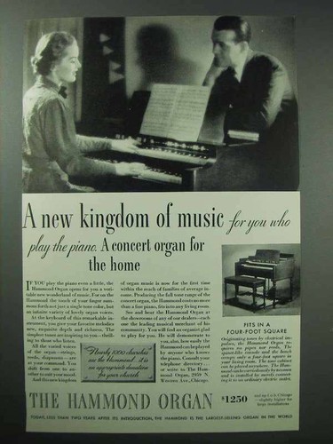 1937 Hammond Organ Ad - New Kingdom of Music | eBay