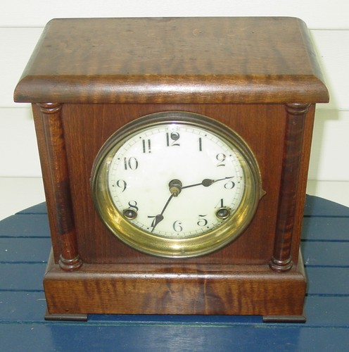Antique Lovely Sessions Clock Co. Wooden Wind Up Pendulum Clock with ...