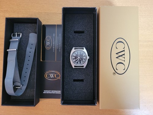 British Army CWC Watch SS Broad Arrow Mellor-72 Manual Winding w/Box ...