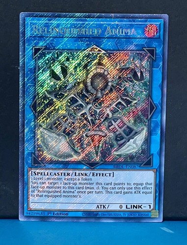 *MISPRINT* Relinquished Anima BROL-EN087 SECRET Rare Yu-Gi-Oh! Yugioh! 1st BLEED | eBay