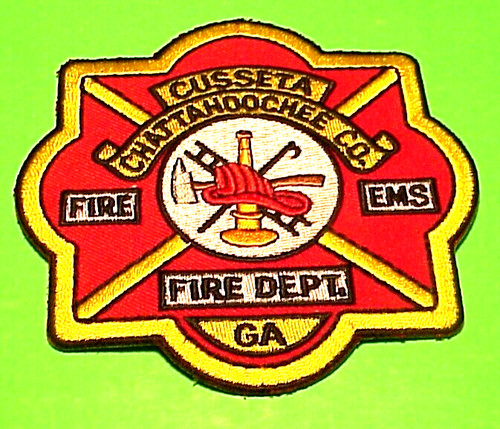CUSSETA GEORGIA CHATTAHOOCHEE CO. GA 4" FIRE DEPT. PATCH FREE SHIPPING ...