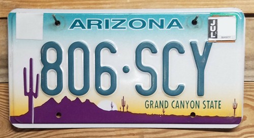 Arizona Expired 2016 Desert Sunset License Plate ~ 806-SCY ~ Embossed ...