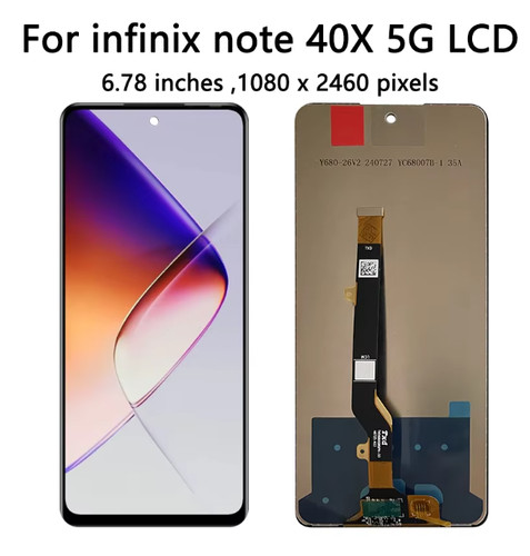 For Infinix Note 40X 5G X6838 Full LCD Display Touch Screen Digitizer ...