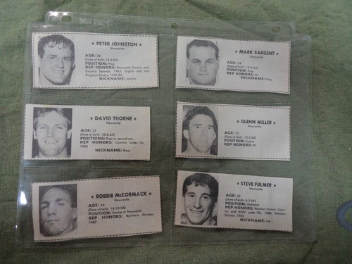 #1. SIX 1988/1989 NEWCASTLE KNIGHTS MIRROR NEWS RUGBY LEAGUE PLAYER ...
