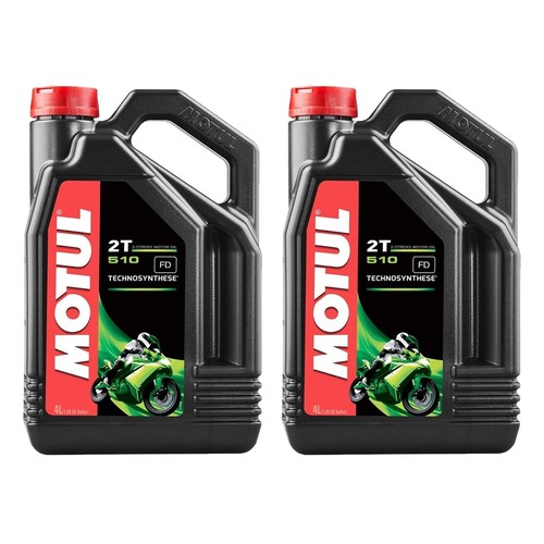 Motul 510 2T Pre Mix Oil Injection 2-Stroke 8L Motor Oil 2 x 4L 104030 ...