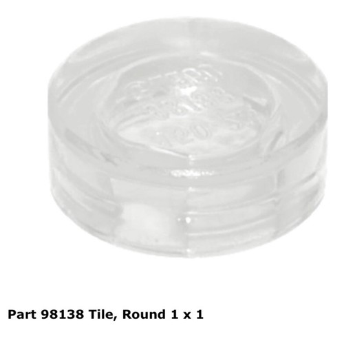 Lego 1x 98138 Trans-Clear Tile, Round 1 x 1 75290 | eBay