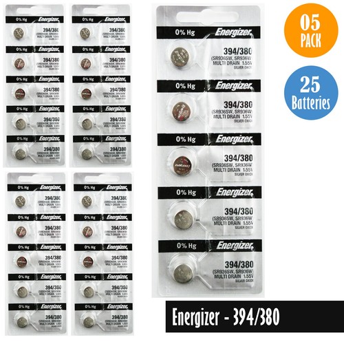 25Pcs. Batteries Energizer 1.55V Silver Oxide 394 SR936SW SR936W ...