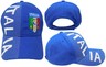 Italy Italian Italia Country Blue Letters Flag Crest Hat Cap 3D ...