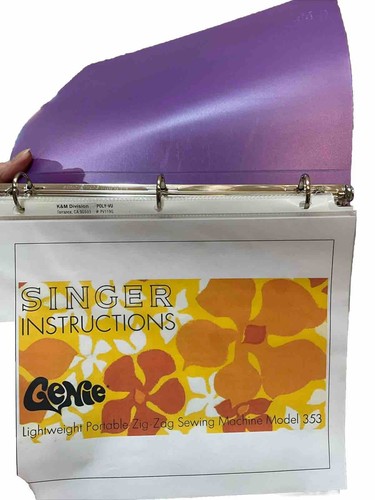 Singer 353 Manual Large Deluxe-Edition Genie Sewing Machine Instruction ...