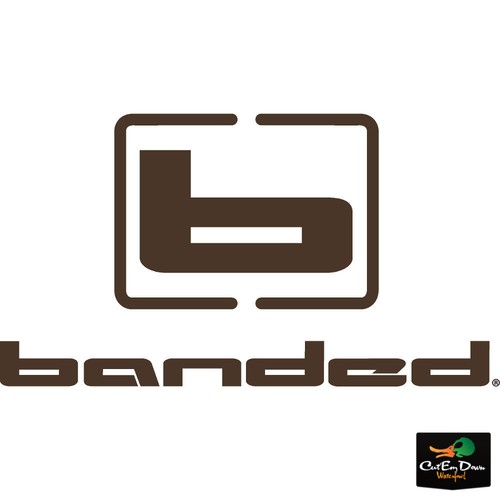 BANDED GEAR b LOGO VINYL WINDOW DECAL STICKER TRUCK BOAT ATV VERTICAL ...