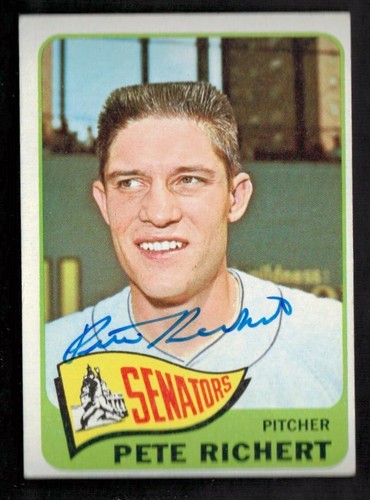 1965 Topps Pete Richert Card # 252 Autograph Signed Wash Senators | eBay