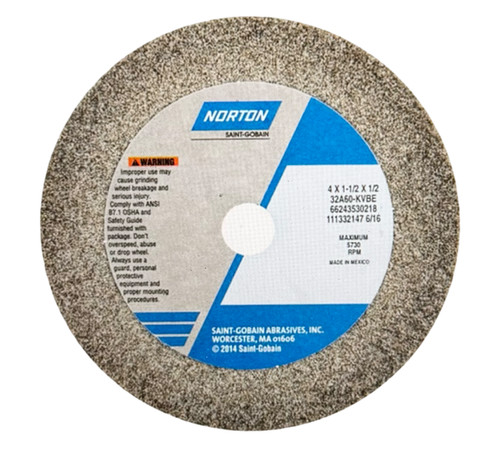 Norton 4" x 1-1/2" x 1/2" Toolroom Grinding Wheel 32A60-KVBE | eBay