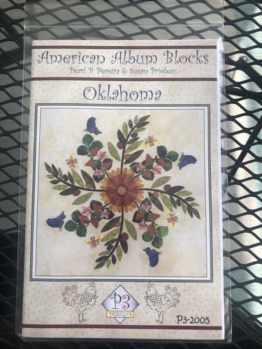 Quilt Applique Pattern American Album Blocks Oklahoma P3-2005 15" | eBay