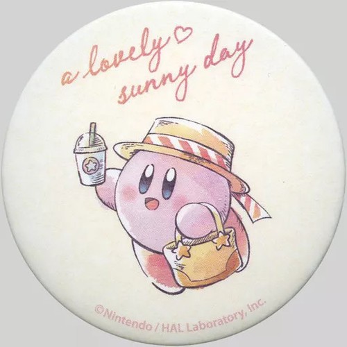 Badges Pins Kirby (drink/sunny day) "Kirby of the Stars x Marui | eBay