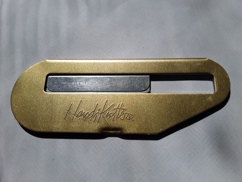 Vtg HANDI-KUTTER BOX CUTTER (Gold) (MINT) Knife Razor Blade Butler ...