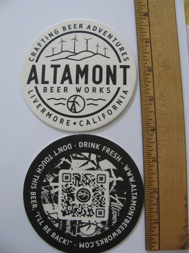 ALTAMONT Beer Works California Brewery Double Sided Coaster NEW | eBay